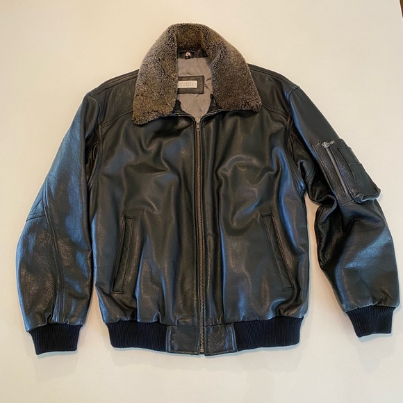 Barneys New York | Jackets & Coats | Vintage Barneys Leather Bomber ...
